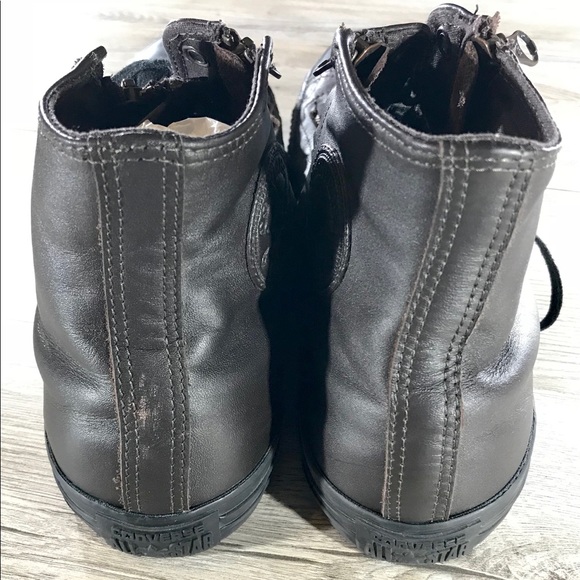 Converse | Shoes | Converse Chuck Taylor Leather Zipper High Tops ...